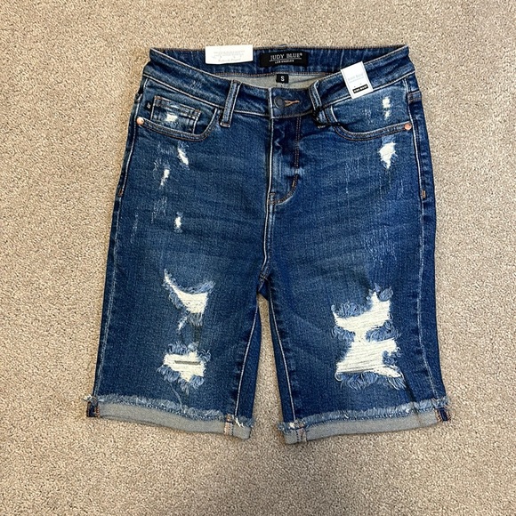 Judy Blue | Shorts | Judy Blue Distressed Bermuda Shorts S | Poshmark